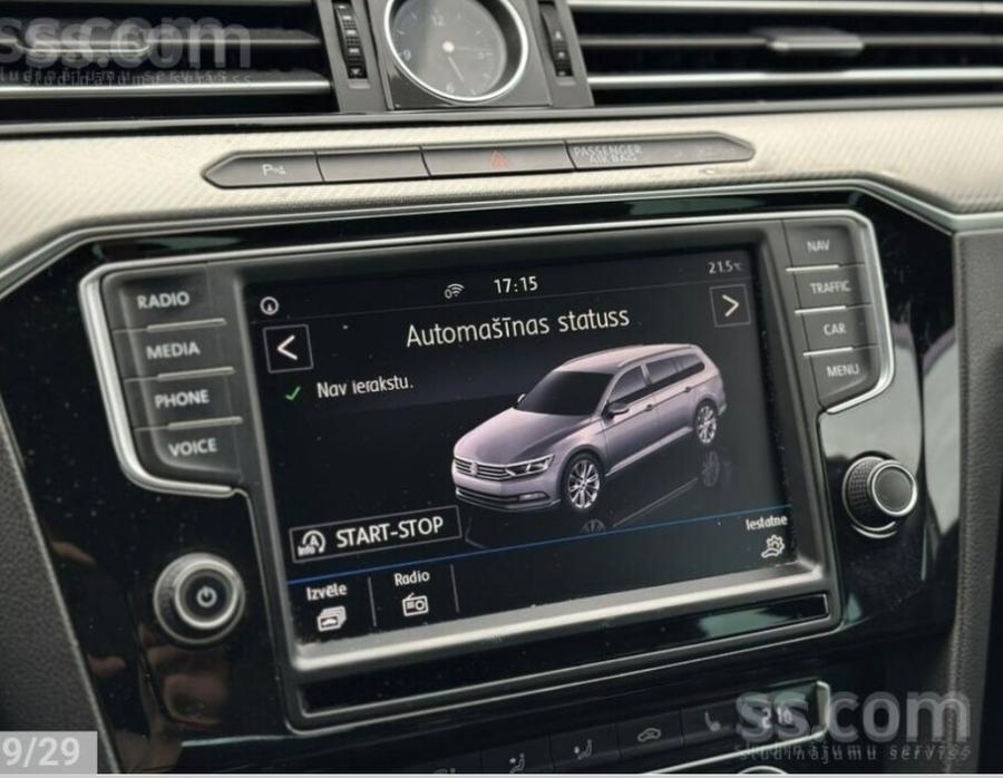 White Volkswagen Passat B8 2016 in Riga, with an engine capacity of 2.00 L and mileage of 298 thousand km for 8001 €, photo 19 on AUTOMOTO.COM.LV