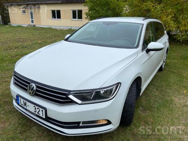 White Volkswagen Passat B8 2017 in Riga, with an engine capacity of 2.00 L and mileage of 225 thousand km for 11500 €, photo 1 on AUTOMOTO.COM.LV