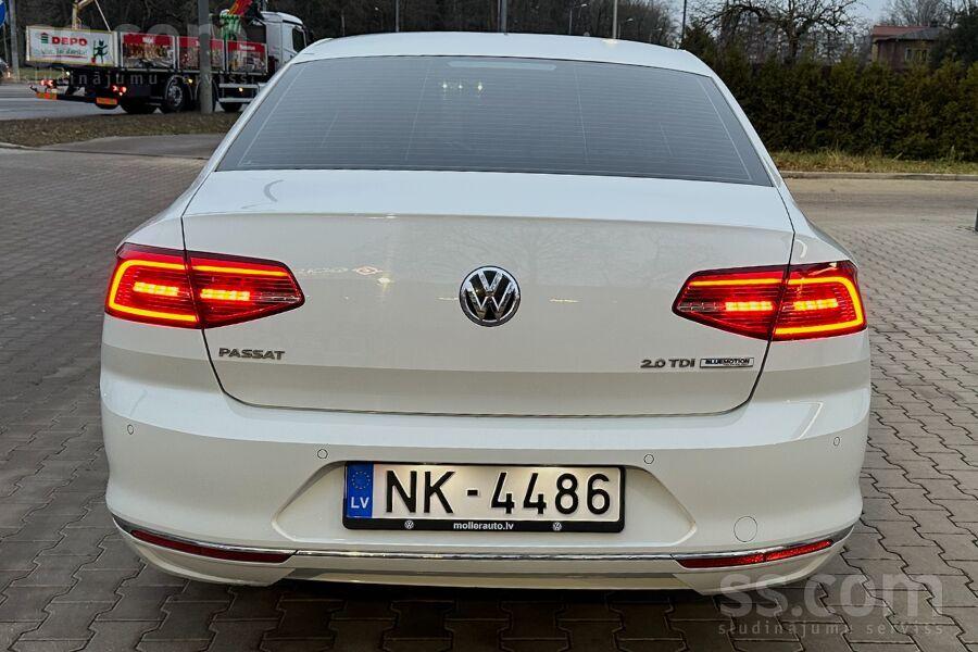 White Volkswagen Passat B8 2017 in Riga, with an engine capacity of 1.90 L and mileage of 165 thousand km for 15000 €, photo 5 on AUTOMOTO.COM.LV