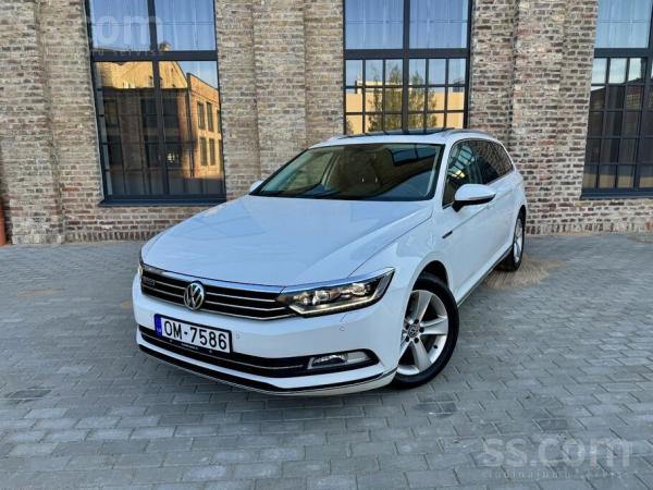 White Volkswagen Passat B8 2015 in Riga, with an engine capacity of 2.00 L and mileage of 314 thousand km for 7700 €, photo 1 on AUTOMOTO.COM.LV