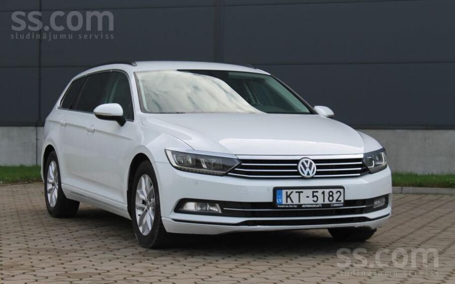White Volkswagen Passat B8 2017 in Riga, with an engine capacity of 2.00 L and mileage of 0 thousand km for 8650 €, photo 4 on AUTOMOTO.COM.LV