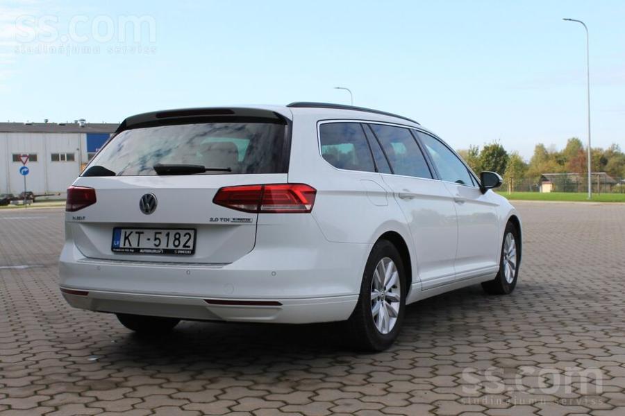 White Volkswagen Passat B8 2017 in Riga, with an engine capacity of 2.00 L and mileage of 0 thousand km for 8650 €, photo 6 on AUTOMOTO.COM.LV