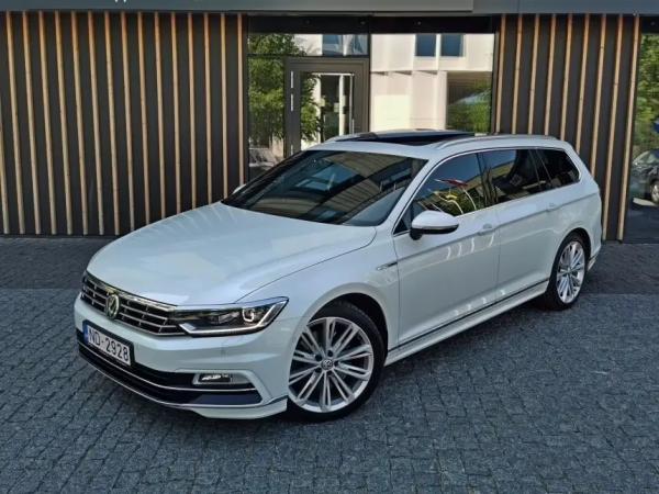 White Volkswagen Passat B8 2017 in Riga, with an engine capacity of 2.00 L and mileage of 156 thousand km for 20490 €, photo 2 on AUTOMOTO.COM.LV
