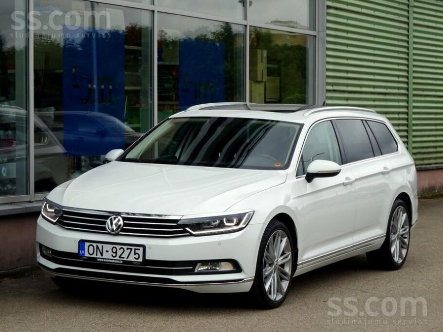 White Volkswagen Passat B8 2017 in Riga, with an engine capacity of 2.00 L and mileage of 241 thousand km for 10900 €, photo 1 on AUTOMOTO.COM.LV