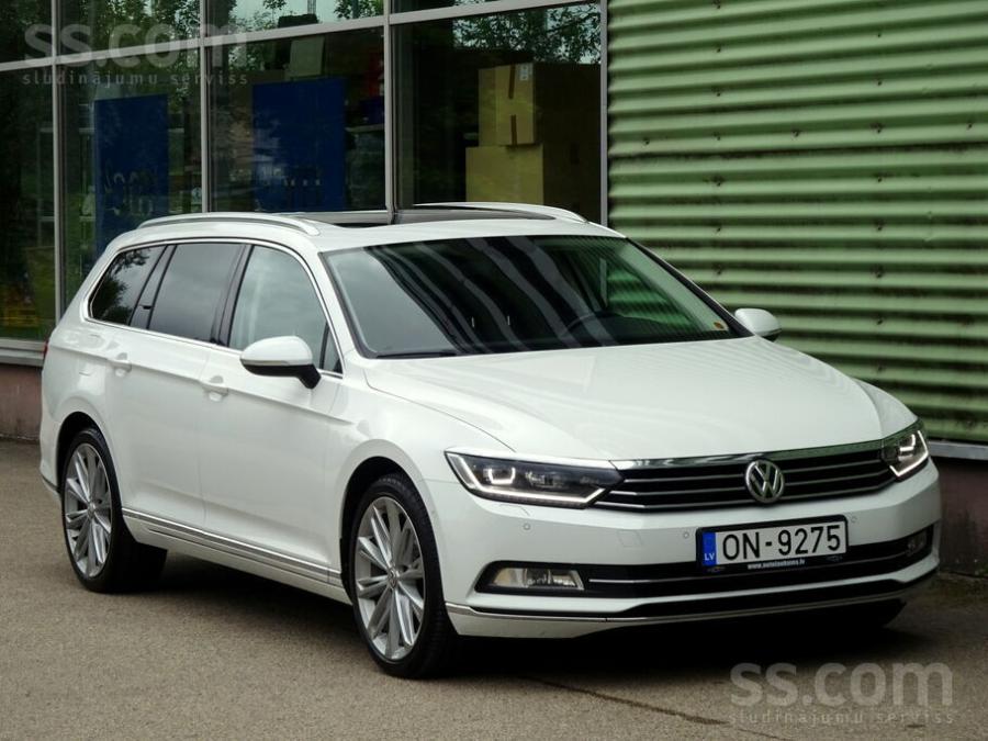 White Volkswagen Passat B8 2017 in Riga, with an engine capacity of 2.00 L and mileage of 241 thousand km for 10900 €, photo 4 on AUTOMOTO.COM.LV
