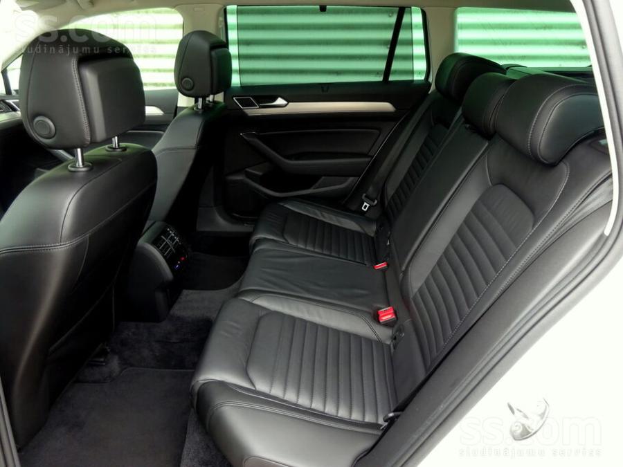 White Volkswagen Passat B8 2017 in Riga, with an engine capacity of 2.00 L and mileage of 241 thousand km for 10900 €, photo 8 on AUTOMOTO.COM.LV