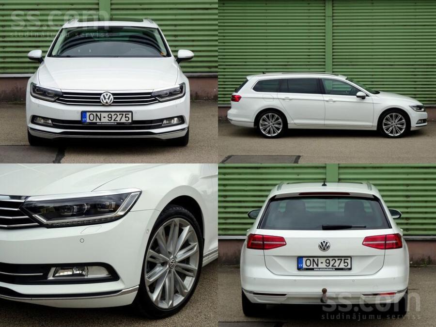 White Volkswagen Passat B8 2017 in Riga, with an engine capacity of 2.00 L and mileage of 241 thousand km for 10900 €, photo 12 on AUTOMOTO.COM.LV