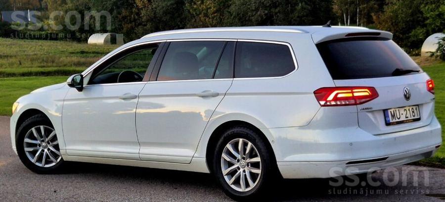White Volkswagen Passat B8 2017 in Tukums, with an engine capacity of 1.60 L and mileage of 378 thousand km for 8999 €, photo 4 on AUTOMOTO.COM.LV