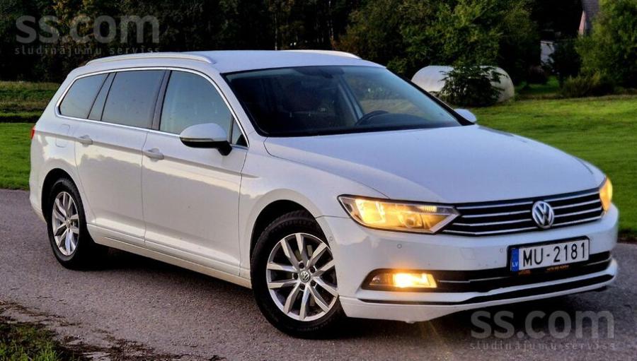 White Volkswagen Passat B8 2017 in Tukums, with an engine capacity of 1.60 L and mileage of 378 thousand km for 8999 €, photo 7 on AUTOMOTO.COM.LV