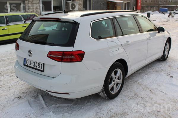 White Volkswagen Passat B8 2018 in Liepaja, with an engine capacity of 2.00 L and mileage of 177 thousand km for 14250 €, photo 4 on AUTOMOTO.COM.LV