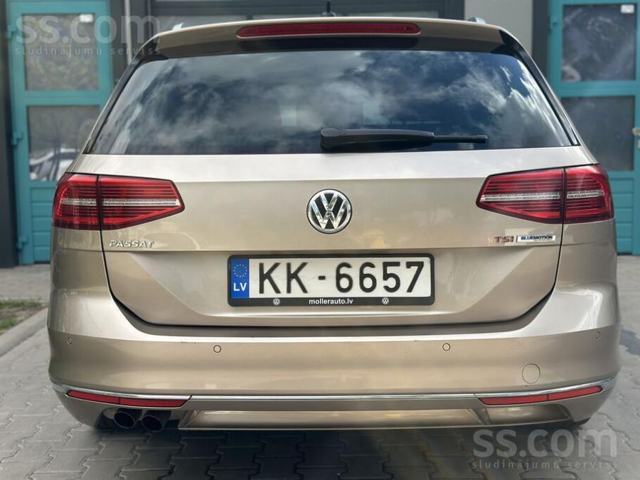 Yellow Volkswagen Passat B8 2016 in Riga, with an engine capacity of 1.80 L and mileage of 149 thousand km for 12300 €, photo 4 on AUTOMOTO.COM.LV