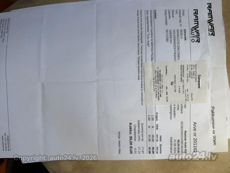 Бежевый Фольксваген Пассат 2006 в Тарту, объемом двигателя 1.90 л и пробегом 183 тыс. км за 2000 €, фото 20 на AUTOMOTO.COM.LV
