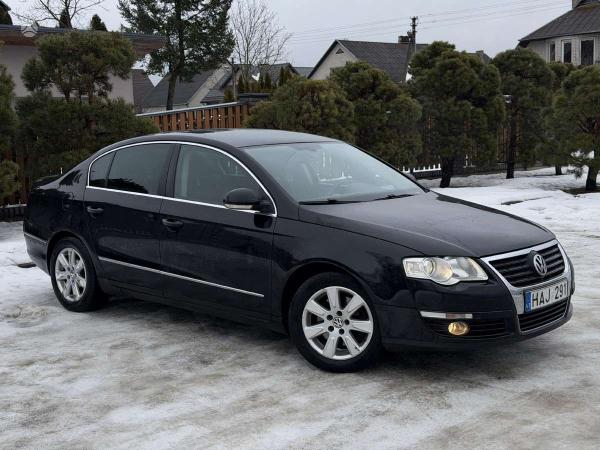 Black Volkswagen Passat 2006 in Alytus, with an engine capacity of 1.97 L and mileage of 276 thousand km for 2350 €, photo 5 on AUTOMOTO.COM.LV
