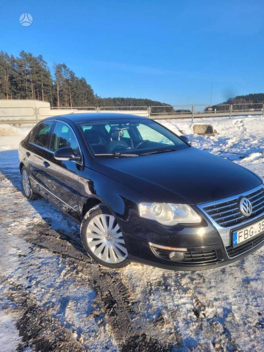 Black Volkswagen Passat 2007 in Vilnius, with an engine capacity of 1.97 L and mileage of 504 thousand km for 2600 €, photo 1 on AUTOMOTO.COM.LV