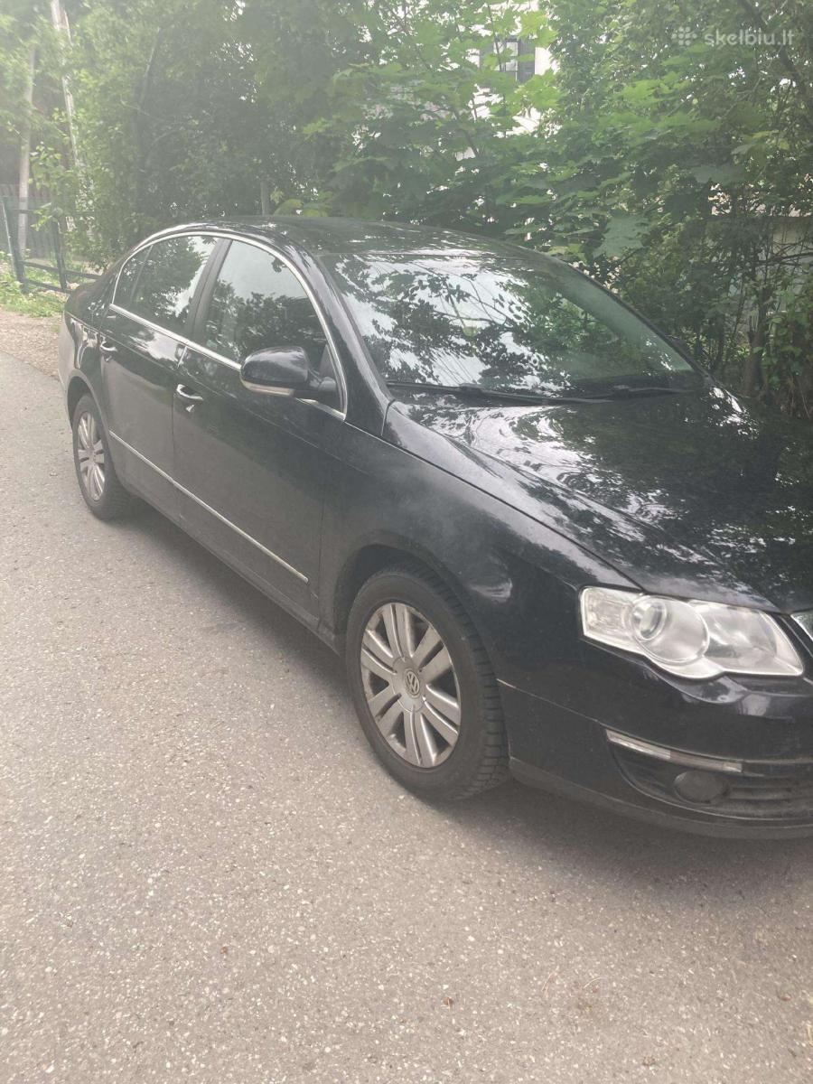 Black Volkswagen Passat 2007 in Vilnius, with an engine capacity of 2.00 L and mileage of 181 thousand km for 1450 €, photo 1 on AUTOMOTO.COM.LV