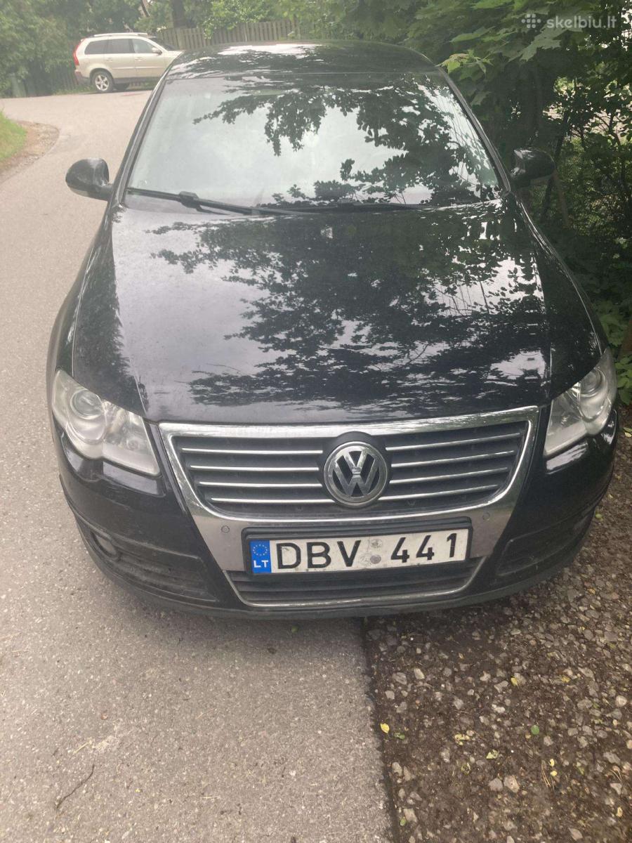 Black Volkswagen Passat 2007 in Vilnius, with an engine capacity of 2.00 L and mileage of 181 thousand km for 1450 €, photo 3 on AUTOMOTO.COM.LV