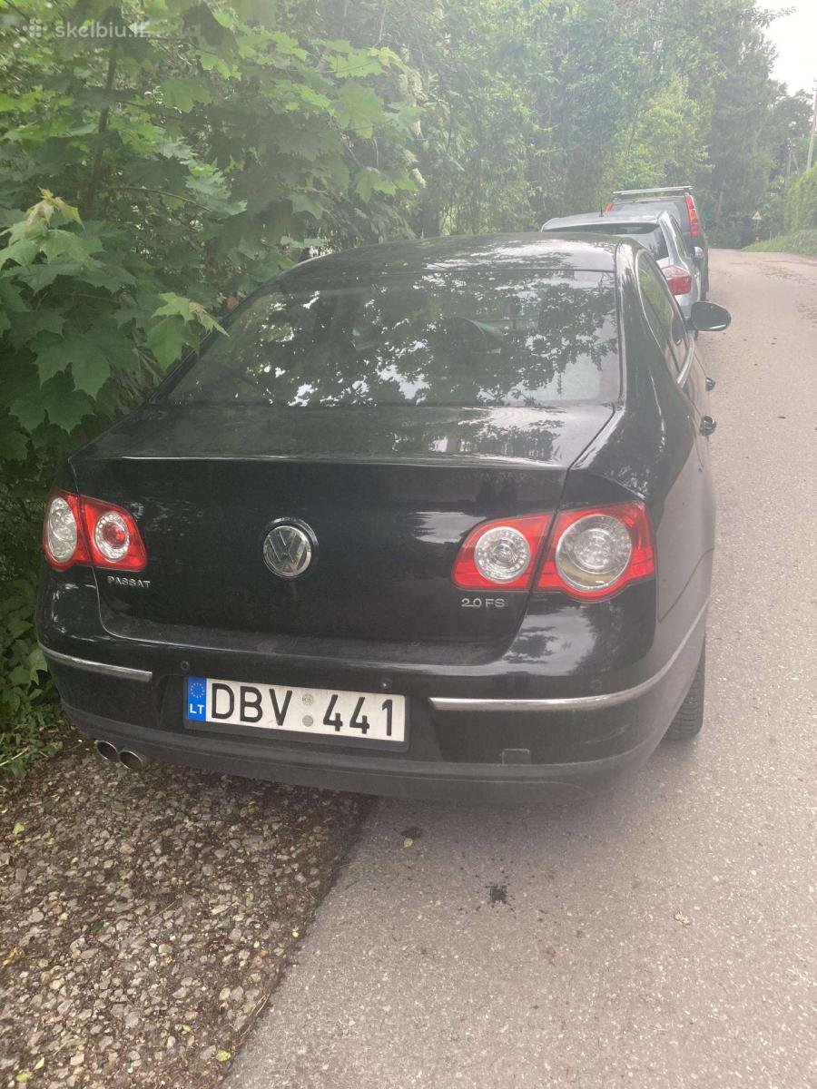 Black Volkswagen Passat 2007 in Vilnius, with an engine capacity of 2.00 L and mileage of 181 thousand km for 1450 €, photo 4 on AUTOMOTO.COM.LV