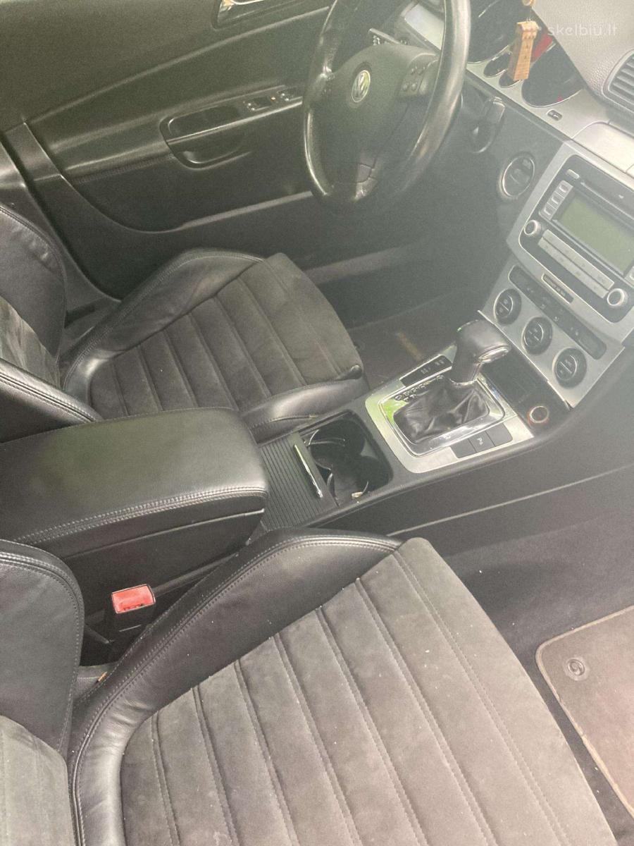 Black Volkswagen Passat 2007 in Vilnius, with an engine capacity of 2.00 L and mileage of 181 thousand km for 1450 €, photo 7 on AUTOMOTO.COM.LV