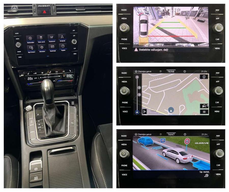 Black Volkswagen Passat 2020 in Kaunas, with an engine capacity of 1.97 L and mileage of 129 thousand km for 18900 €, photo 10 on AUTOMOTO.COM.LV