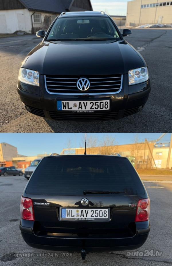 Black Volkswagen Passat 2004 in Viljandi, with an engine capacity of 1.90 L and mileage of 281 thousand km for 4190 €, photo 6 on AUTOMOTO.COM.LV