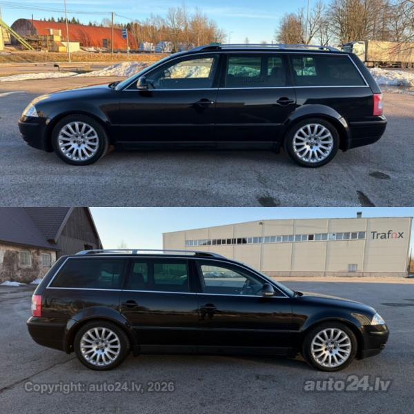 Black Volkswagen Passat 2004 in Viljandi, with an engine capacity of 1.90 L and mileage of 281 thousand km for 4190 €, photo 7 on AUTOMOTO.COM.LV