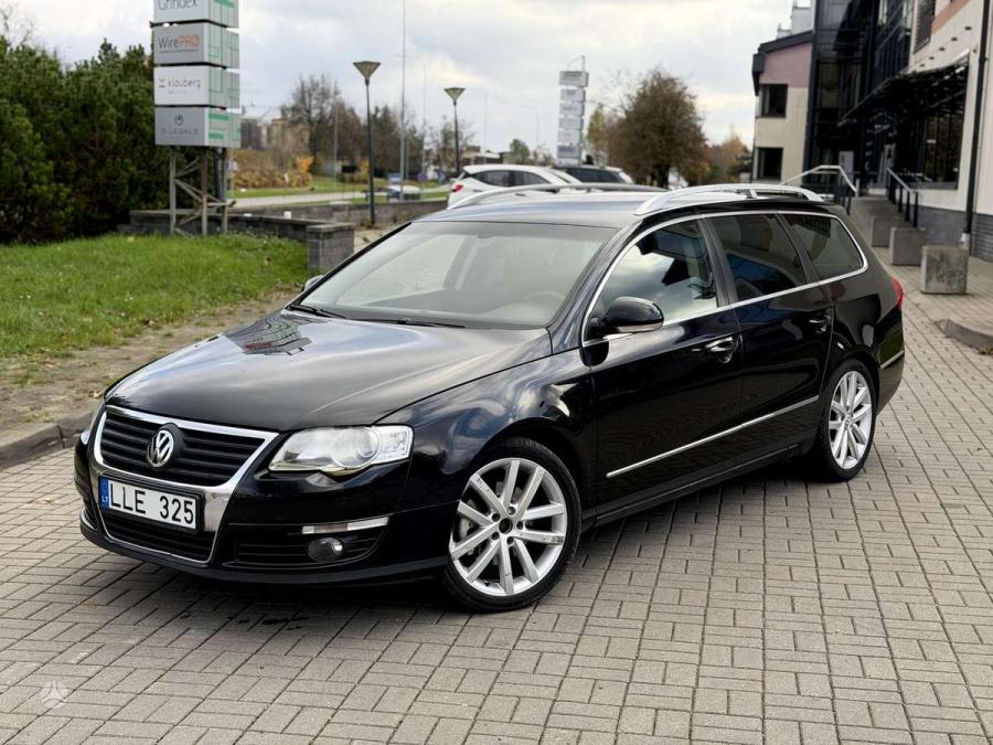 Black Volkswagen Passat 2009 in Vilnius, with an engine capacity of 1.97 L and mileage of 277 thousand km for 2900 €, photo 3 on AUTOMOTO.COM.LV