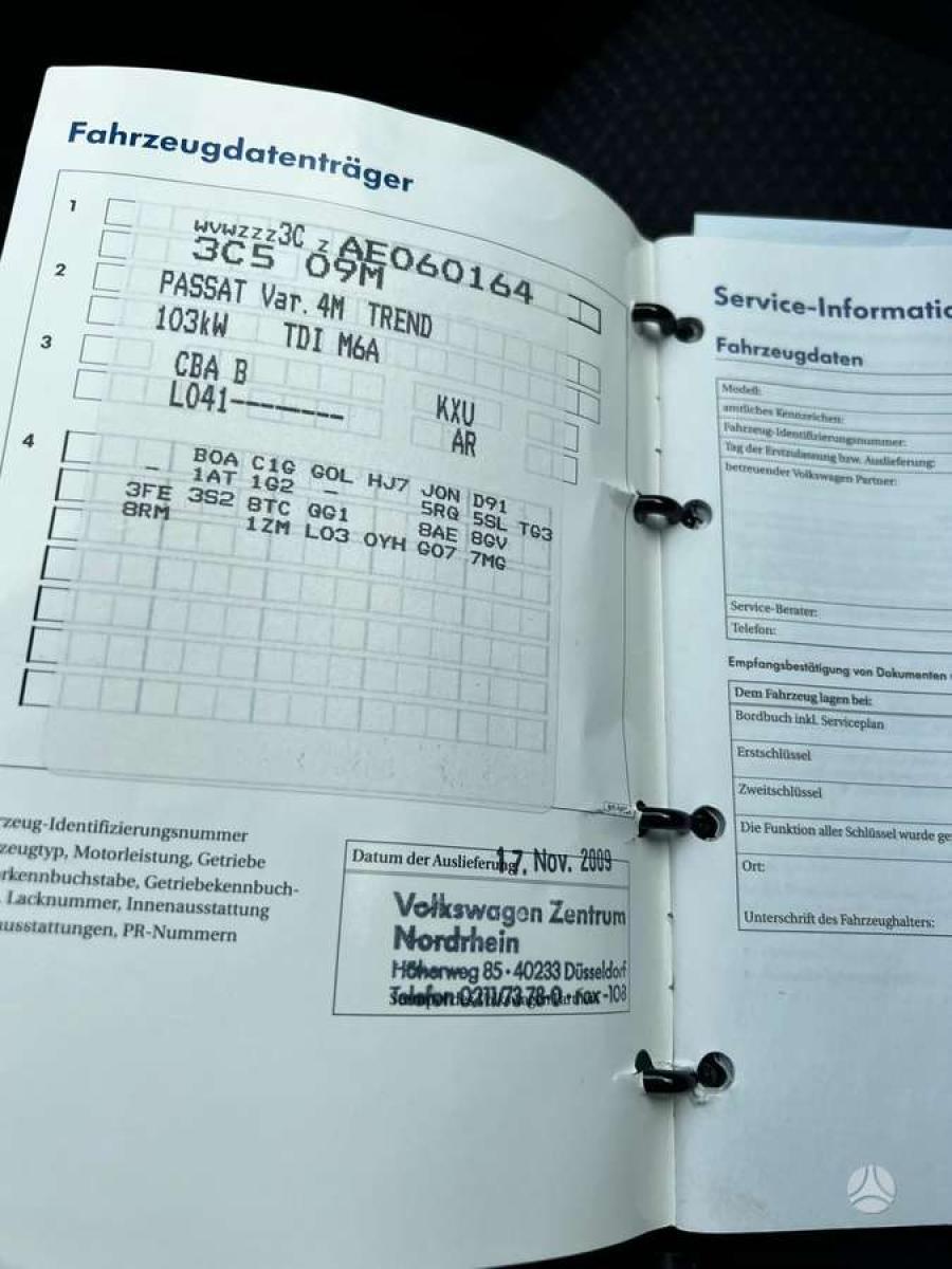 Черный Фольксваген Пассат 2010 в Юрбаркас, объемом двигателя 1.97 л и пробегом 211 тыс. км за 3399 €, фото 19 на AUTOMOTO.COM.LV