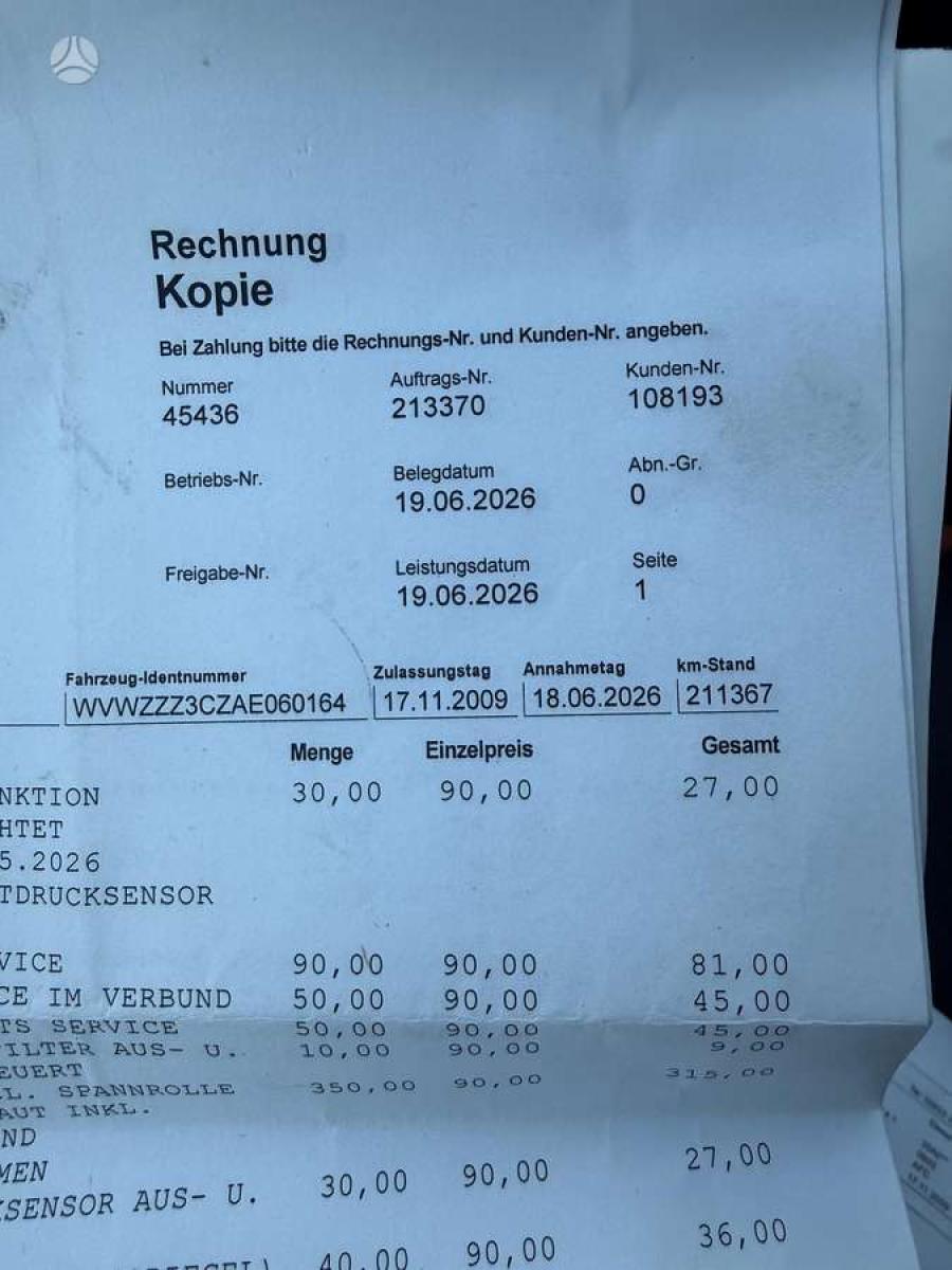 Черный Фольксваген Пассат 2010 в Юрбаркас, объемом двигателя 1.97 л и пробегом 211 тыс. км за 3399 €, фото 23 на AUTOMOTO.COM.LV