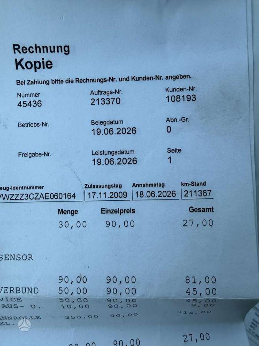 Черный Фольксваген Пассат 2010 в Юрбаркас, объемом двигателя 1.97 л и пробегом 211 тыс. км за 3399 €, фото 27 на AUTOMOTO.COM.LV