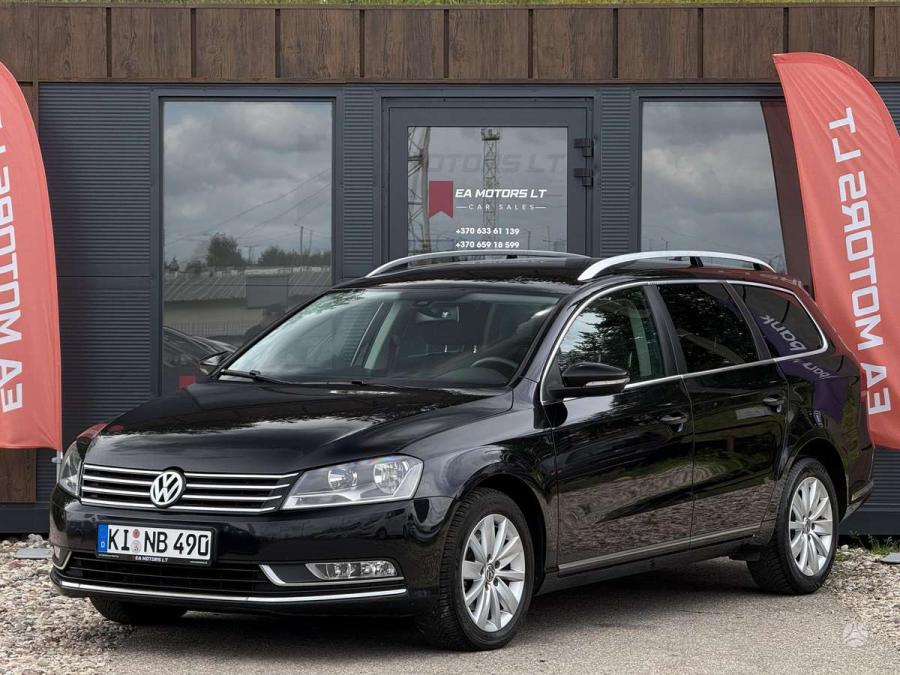 Black Volkswagen Passat 2012 in Vilnius, with an engine capacity of 1.97 L and mileage of 282 thousand km for 6400 €, photo 1 on AUTOMOTO.COM.LV
