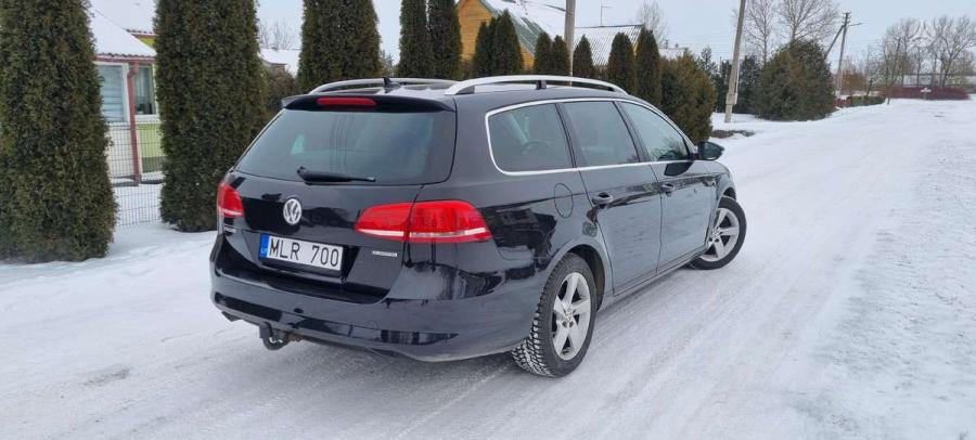 Black Volkswagen Passat 2014 in Alytus, with an engine capacity of 1.60 L and mileage of 191 thousand km for 7350 €, photo 6 on AUTOMOTO.COM.LV