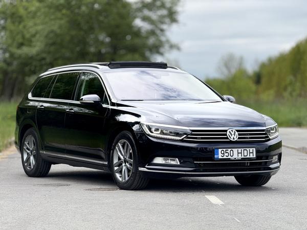 Black Volkswagen Passat 2015 in Tallinn, with an engine capacity of 2.00 L and mileage of 385 thousand km for 7299 €, photo 2 on AUTOMOTO.COM.LV