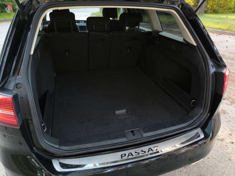 Black Volkswagen Passat 2015 in Vilnius, with an engine capacity of 1.97 L and mileage of 266 thousand km for 8450 €, photo 18 on AUTOMOTO.COM.LV