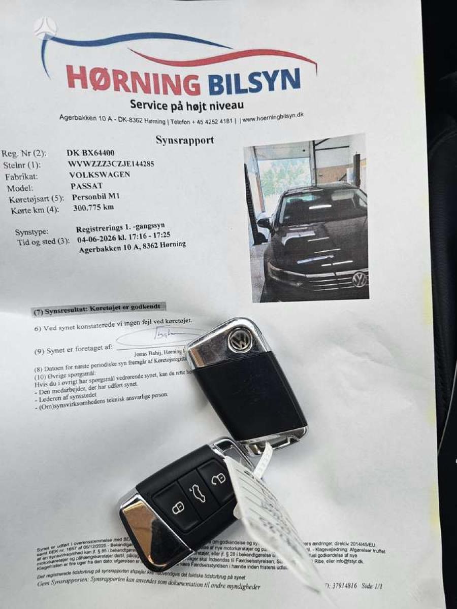 Черный Фольксваген Пассат 2018 в Пакруойис, объемом двигателя 1.40 л и пробегом 301 тыс. км за 8500 €, фото 17 на AUTOMOTO.COM.LV