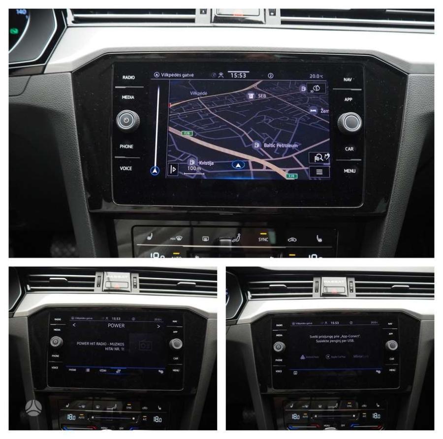 Black Volkswagen Passat 2023 in Vilnius, with an engine capacity of 1.97 L and mileage of 169 thousand km for 15600 €, photo 18 on AUTOMOTO.COM.LV