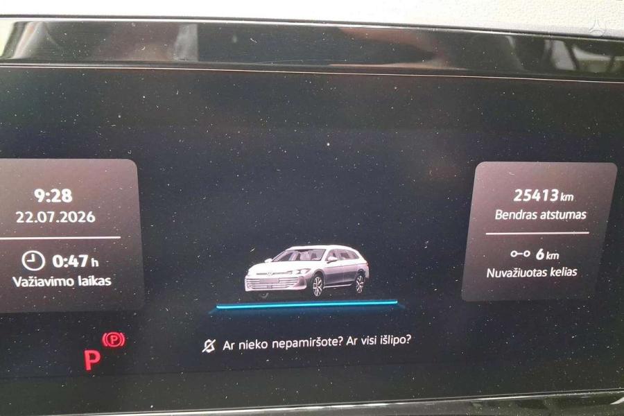 Melns Volkswagen Passat 2025 Klaipėda, ar dzinēja tilpumu 1.50 L un nobraukumu 25 tūkst. km par 29000 €, foto 14 vietnē AUTOMOTO.COM.LV