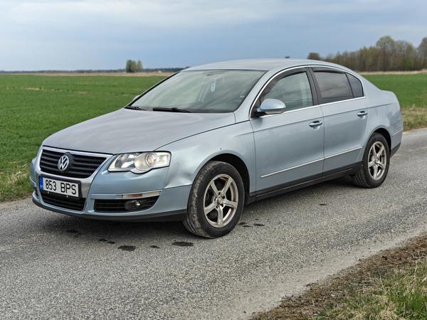 Blue Volkswagen Passat 2005 in Jogeva, with an engine capacity of 2.00 L and mileage of 217 thousand km for 700 €, photo 2 on AUTOMOTO.COM.LV