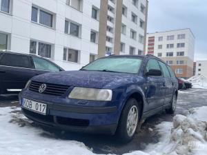 Blue Volkswagen Passat 1999 in Vilnius, with an engine capacity of 1.90 L and mileage of 3 thousand km for 650 €, photo  on AUTOMOTO.COM.LV