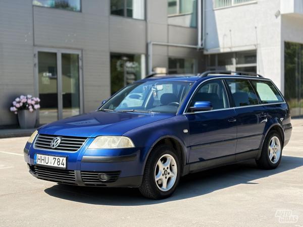 Blue Volkswagen Passat 2002 in Vilnius, with an engine capacity of 1.90 L and mileage of 314 thousand km for 900 €, photo 1 on AUTOMOTO.COM.LV