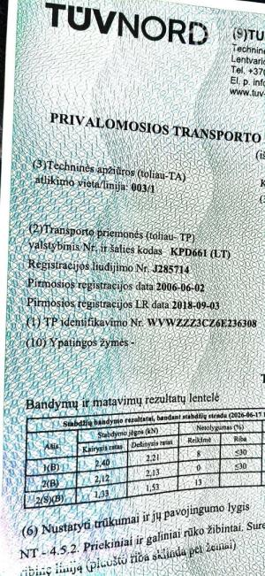 Синий Фольксваген Пассат 2006 в Вильнюс, объемом двигателя 2.00 л и пробегом 308 тыс. км за 1080 €, фото 25 на AUTOMOTO.COM.LV