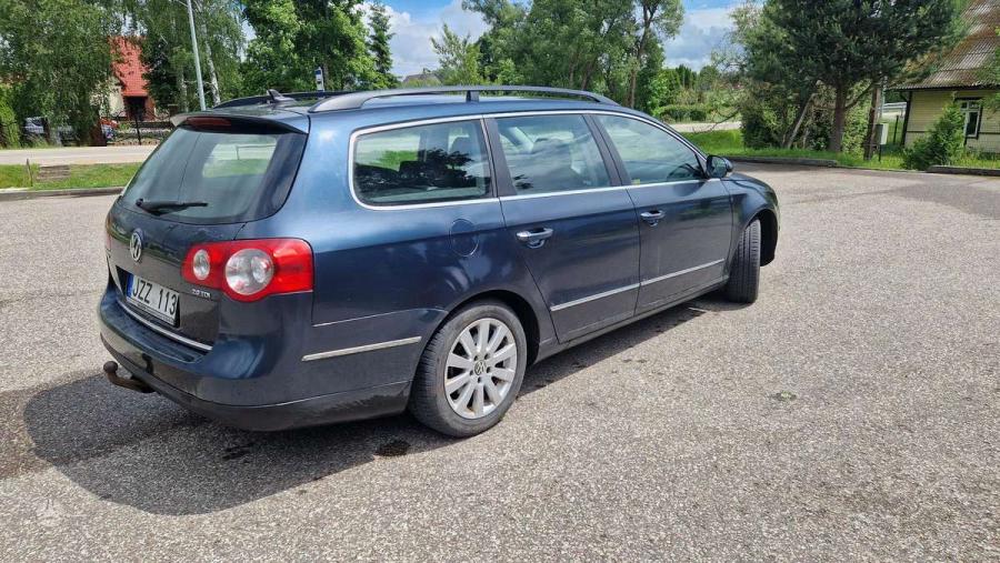 Blue Volkswagen Passat 2007 in Vilnius, with an engine capacity of 1.97 L and mileage of 390 thousand km for 850 €, photo 6 on AUTOMOTO.COM.LV