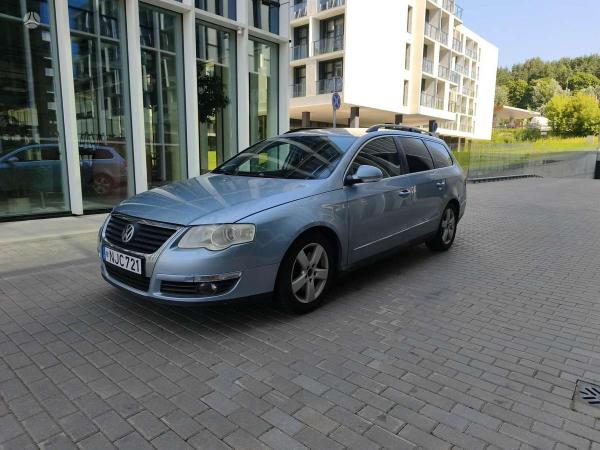 Blue Volkswagen Passat 2007 in Vilnius, with an engine capacity of 2.00 L and mileage of 280 thousand km for 1400 €, photo 1 on AUTOMOTO.COM.LV