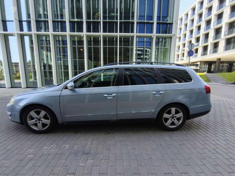 Blue Volkswagen Passat 2007 in Vilnius, with an engine capacity of 2.00 L and mileage of 280 thousand km for 1400 €, photo 7 on AUTOMOTO.COM.LV