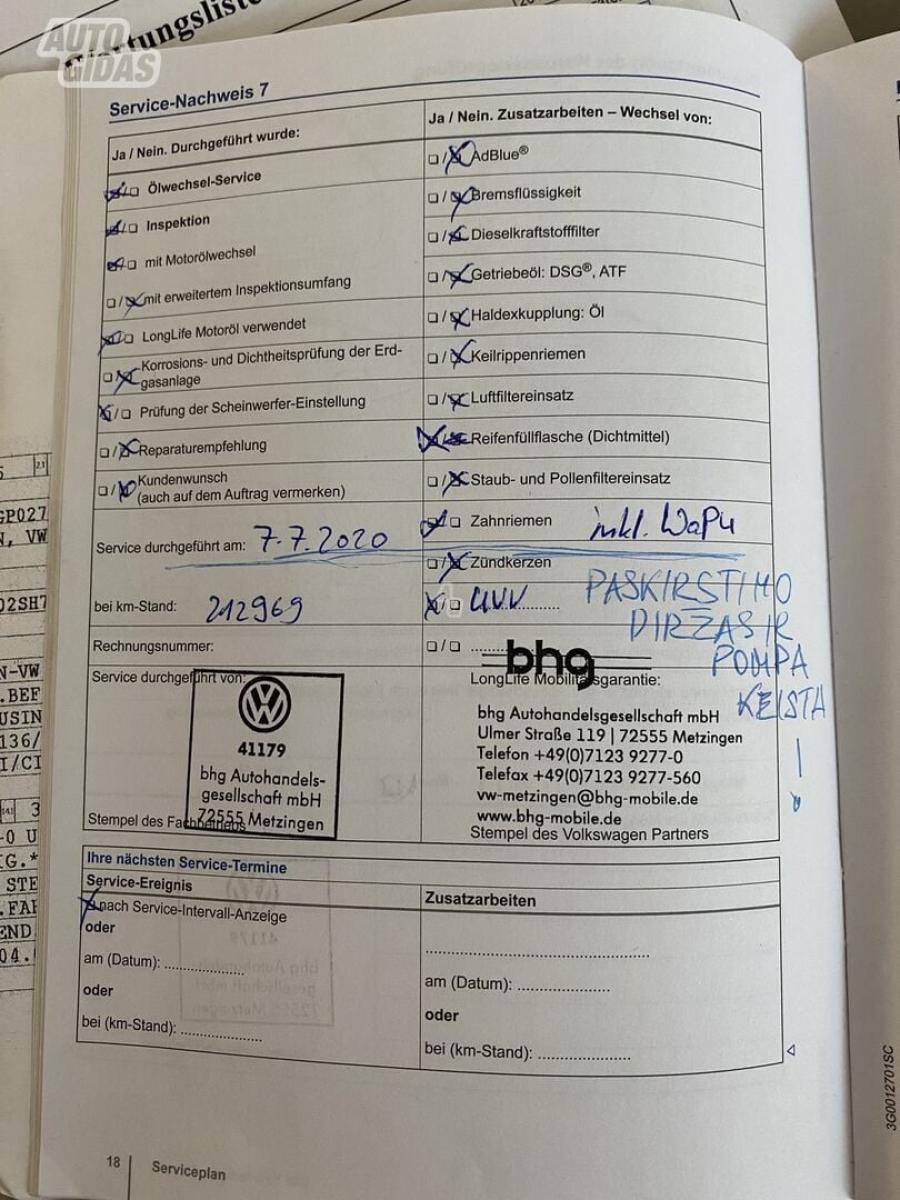 Blue Volkswagen Passat 2016 in Zarasai, with an engine capacity of 2.00 L and mileage of 281 thousand km for 8499 €, photo 20 on AUTOMOTO.COM.LV