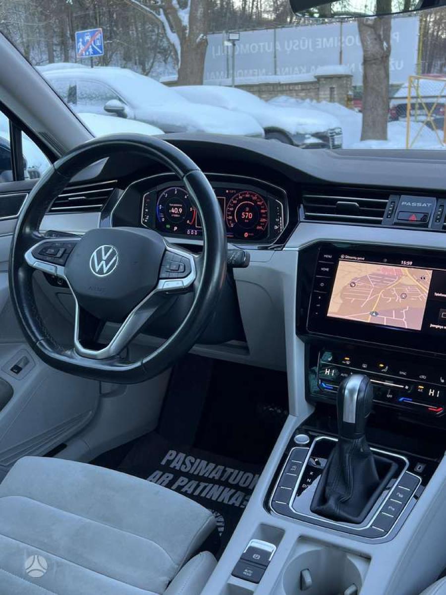 Blue Volkswagen Passat 2020 in Vilnius, with an engine capacity of 1.97 L and mileage of 172 thousand km for 16800 €, photo 8 on AUTOMOTO.COM.LV