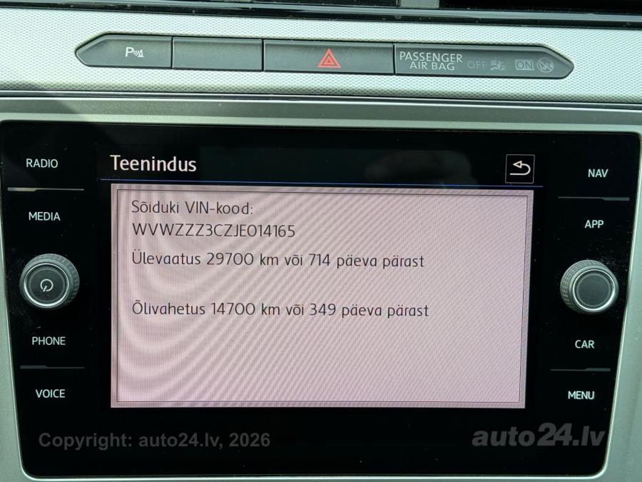 Brūns Volkswagen Passat 2017 Tartu, ar dzinēja tilpumu 1.60 L un nobraukumu 213 tūkst. km par 11690 €, foto 25 vietnē AUTOMOTO.COM.LV