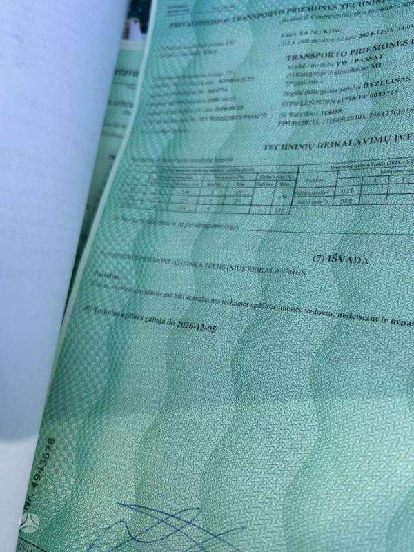 Серый Фольксваген Пассат 2000 в Вильнюс, объемом двигателя 0.00 л и пробегом 320 тыс. км за 890 €, фото 5 на AUTOMOTO.COM.LV