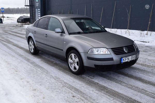 Grey Volkswagen Passat 2001 in Vilnius, with an engine capacity of 1.90 L and mileage of 281 thousand km for 1250 €, photo 3 on AUTOMOTO.COM.LV