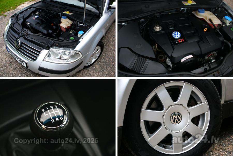 Grey Volkswagen Passat 2001 in Viljandi, with an engine capacity of 1.90 L and mileage of 212 thousand km for 3690 €, photo 6 on AUTOMOTO.COM.LV