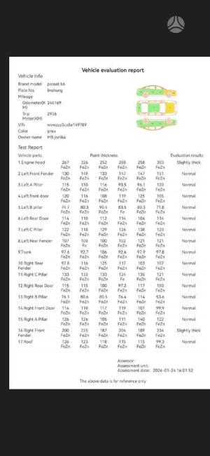 Grey Volkswagen Passat 2008 in Kaunas, with an engine capacity of 1.97 L and mileage of 246 thousand km for 3490 €, photo 39 on AUTOMOTO.COM.LV